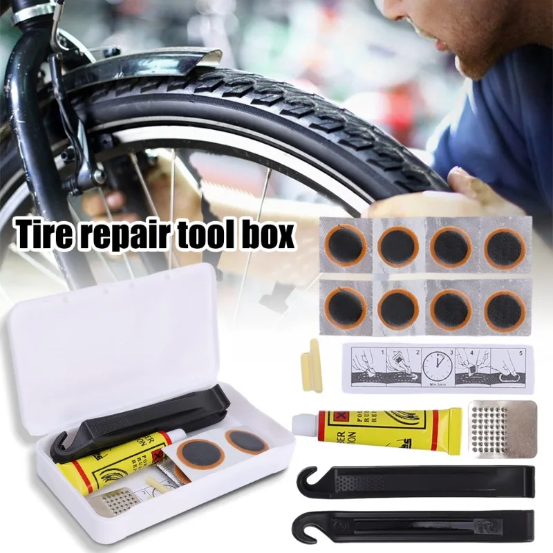 Bike Puncture Repair Kit Keenso Wooden Handle Tire Patch Roller Tool ...