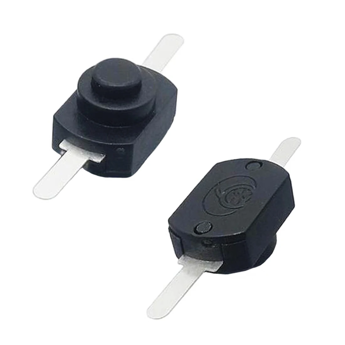 50pcs Flashlight Switch Self Locking Switches Push Button 2 Pins Key ...