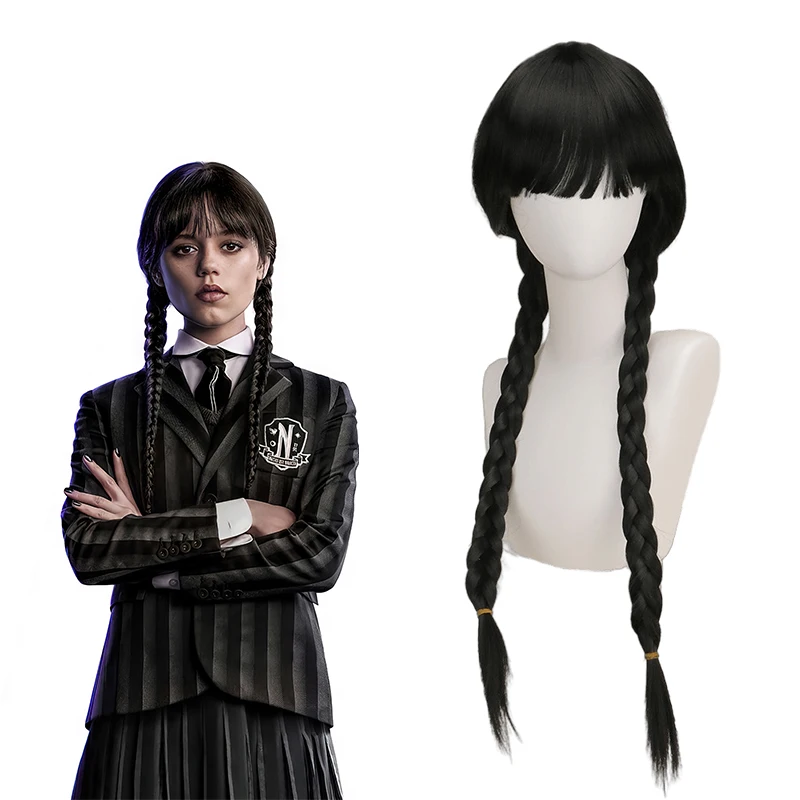 Wednesday-Addams-Wig-Movie-Wednesday-Cosplay-Wigs-Long-Black-Dual ...