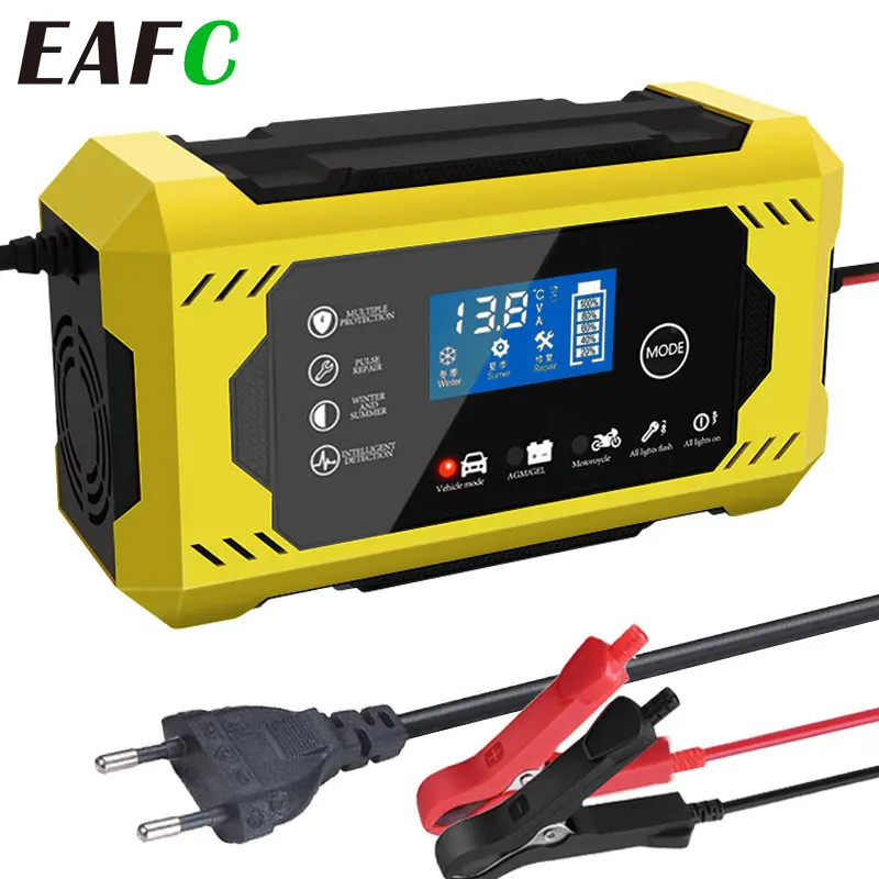 Eafc Car Smart Battery Charger 12v 6a Car And Motorcycle Battery ...