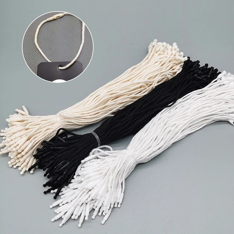 100Pcs-Clothes-Tag-Rope-White-Black-cords-cotton-hanging-tablets ...