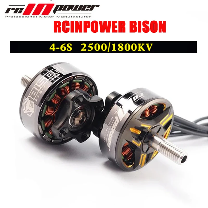 2PCS-RCINPOWER-BISON-22-5-7-1800KV-2500KV-Brushless-Motor-3-6S-Lipo ...