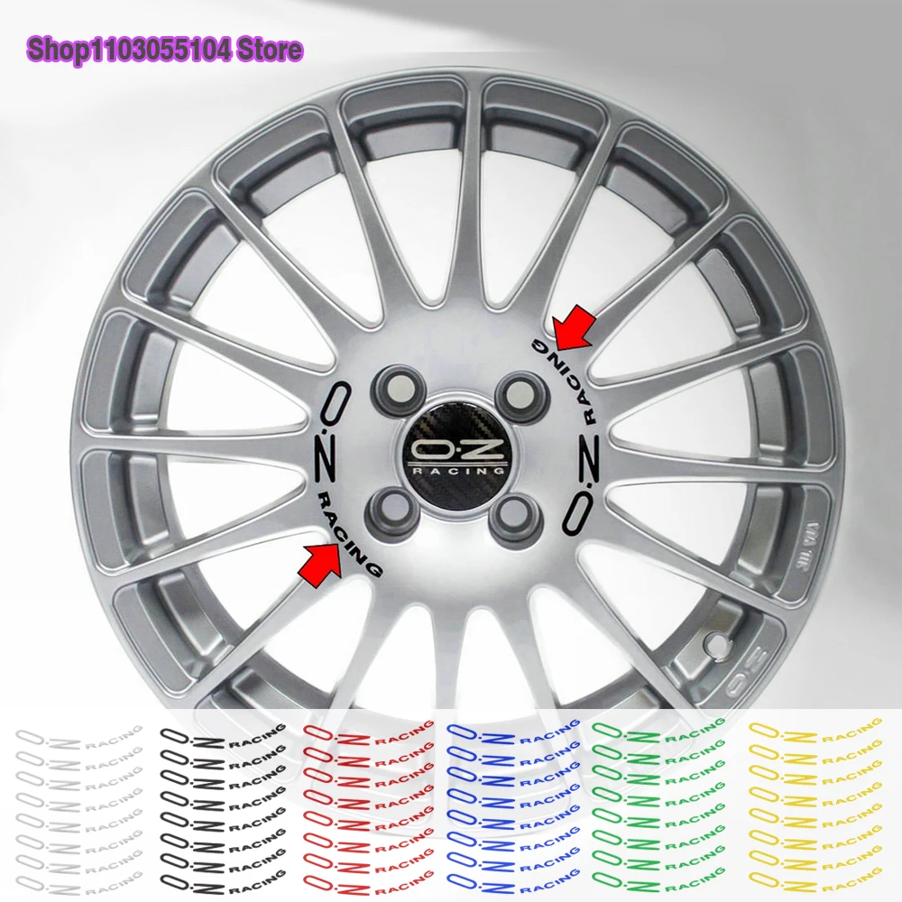 8PCS-Reflective-Car-Wheel-Rim-Sticker-For-OZ-RACING-Volkswagen-Audi-BMW ...