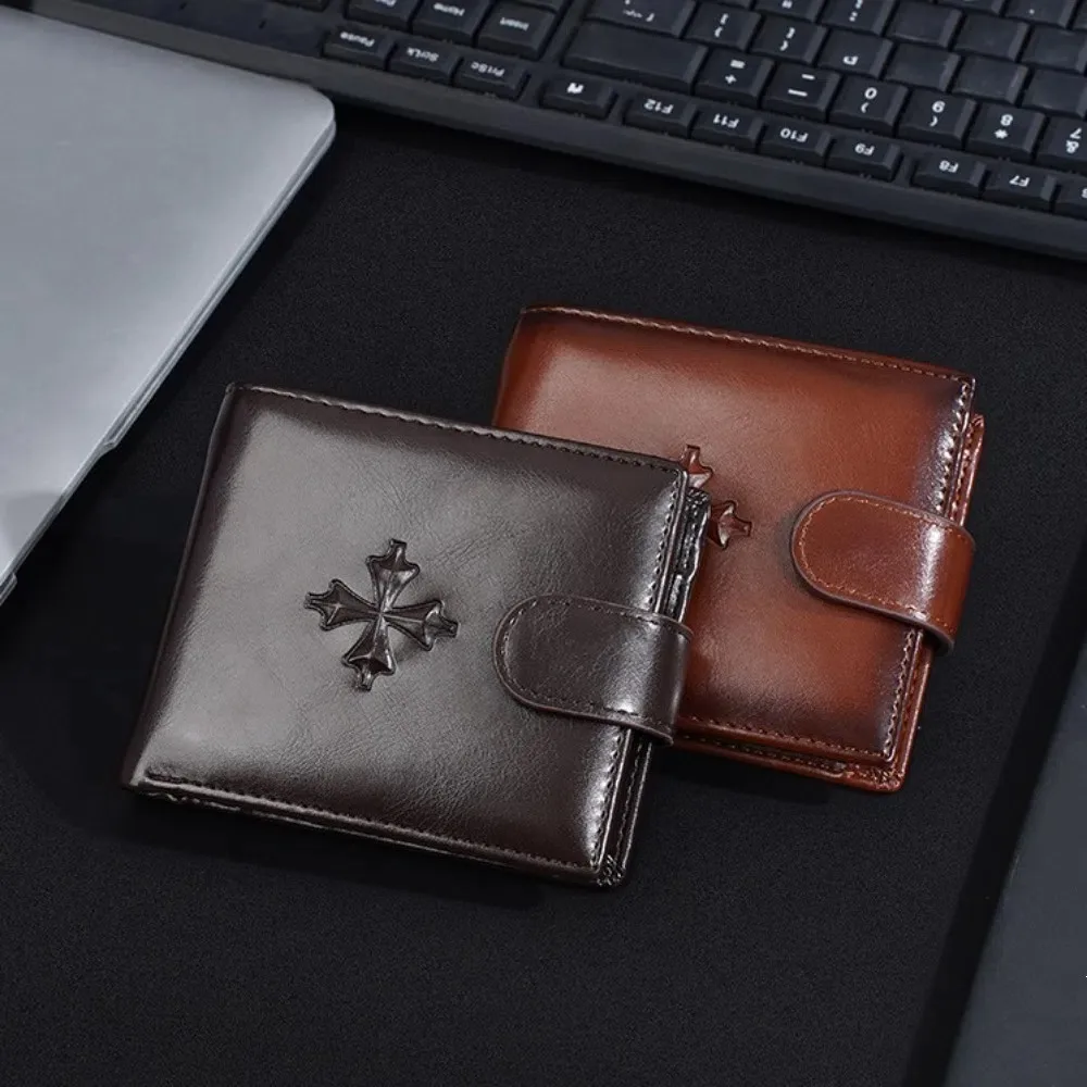 Carteras cruzadas de 3 pliegues, soporte de tarjeta de identificación ...