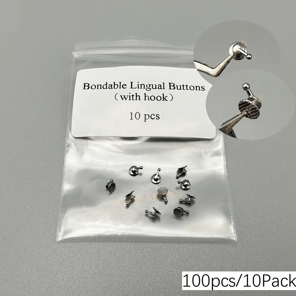 100pcs-10Bag-Dental-Orthodontic-Bondable-Lingual-Buttons-with-Hook ...