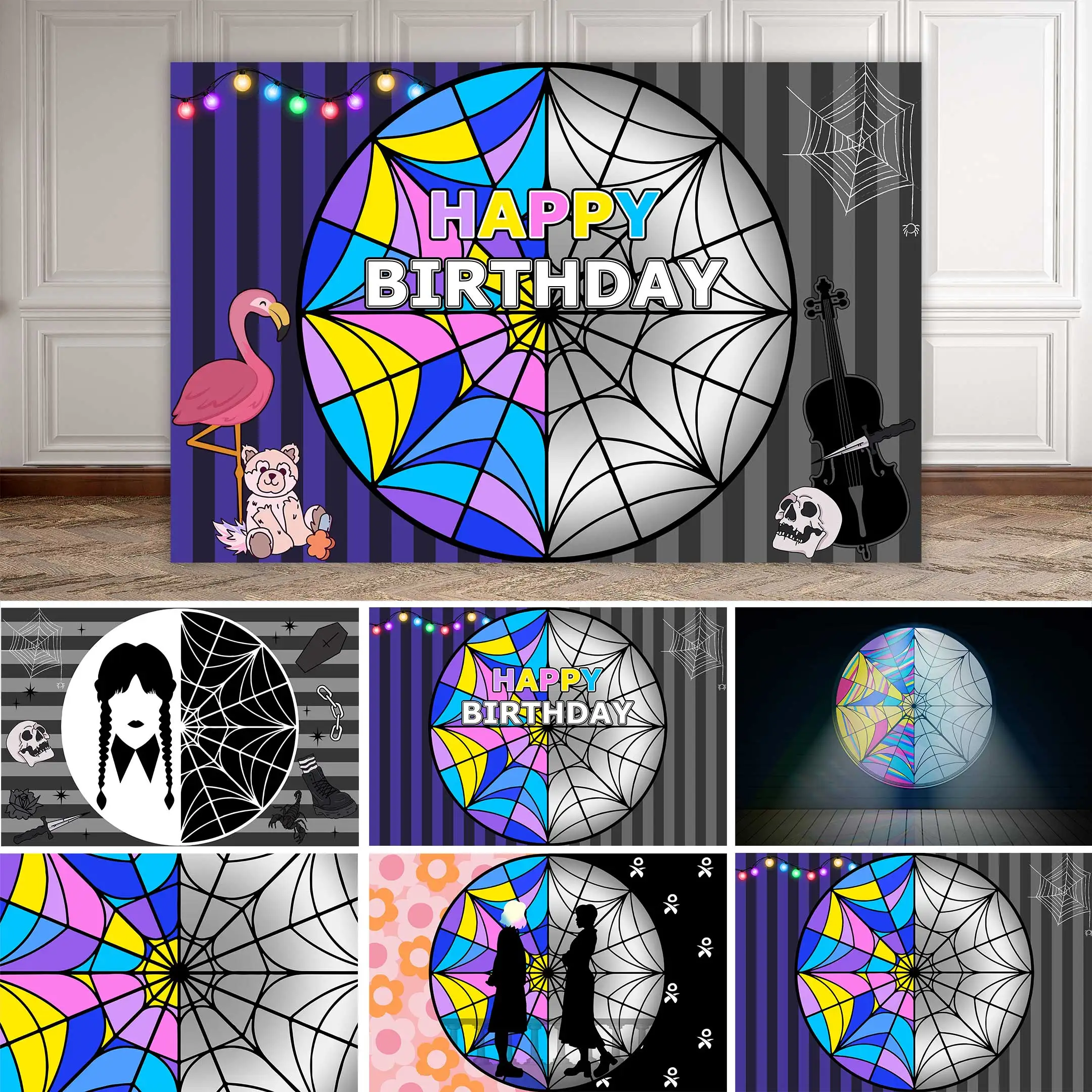 NeoBack-Wednesday-Addams-Backdrop-Kids-Birthday-Background-Nevermore ...