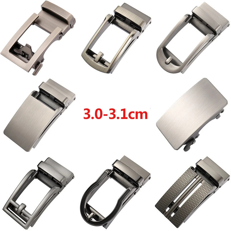 Men Zinc Alloy Automatic Belt Buckle Trouser Belt Buckle Fashion Silver ...
