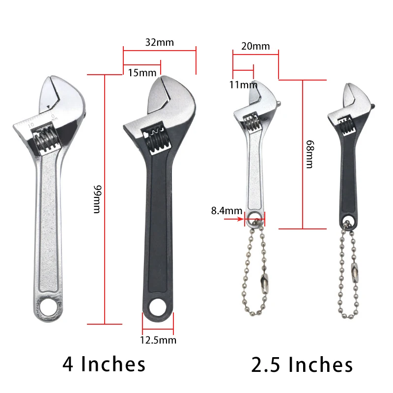 Adjustable Spanner Sizes