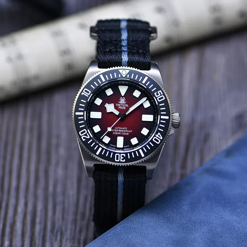 Tactical Frog Men's Titanium Diver Watch 42mm Sapphire Glass NH35 ...