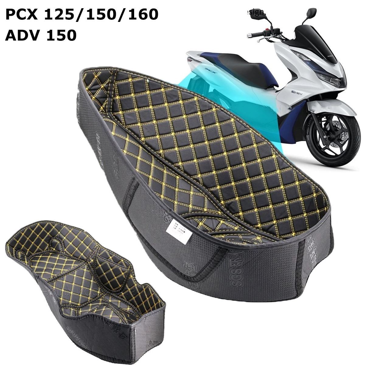 For-HONDA-PCX-125-150-160-ADV150-Motorcycle-Rear-Trunk-Inner-Cushion ...