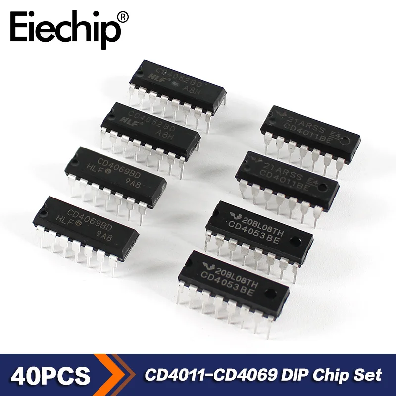 Kit de electrónica lógica IC, circuito integrado, Chip DIP de componente electrónico, CD4011 ...