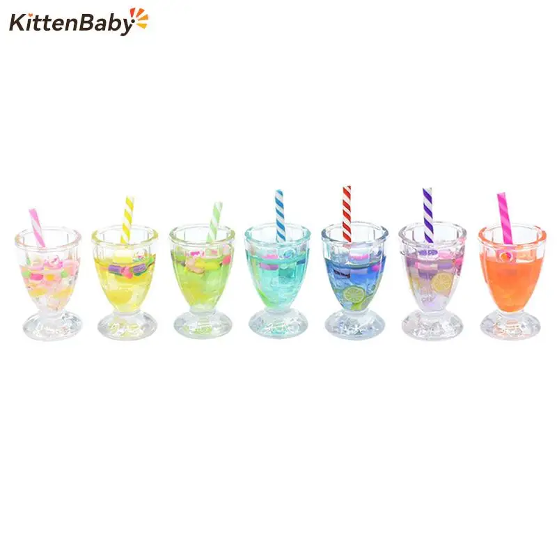 1PCS 1/6 Dollhouse Miniature Juice Cup Mugs Kids Kitchen Simulation ...