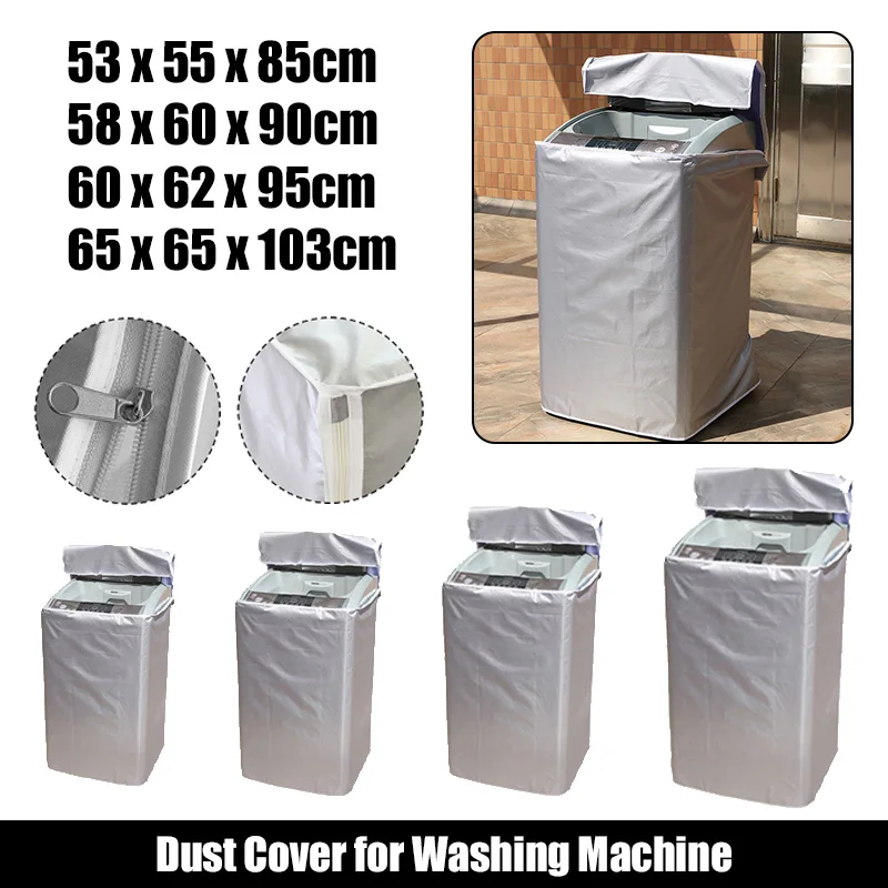 Washing-Machine-Cover-Protector-Waterproof-Protective-Silver-Coating ...
