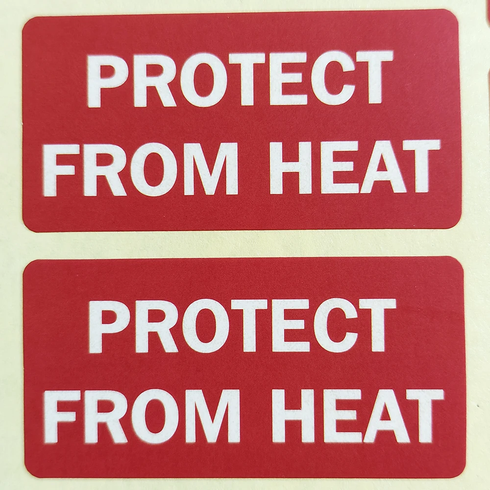 400PCS 50X25MM PROTECT FROM HEAT Danger Touch Warning Label Sticker ...