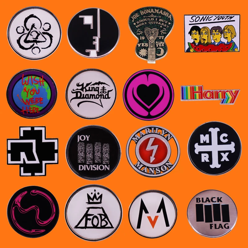 Metal Band Metal Pins | Rock Band Enamel Pin | Metal Brooch Music ...