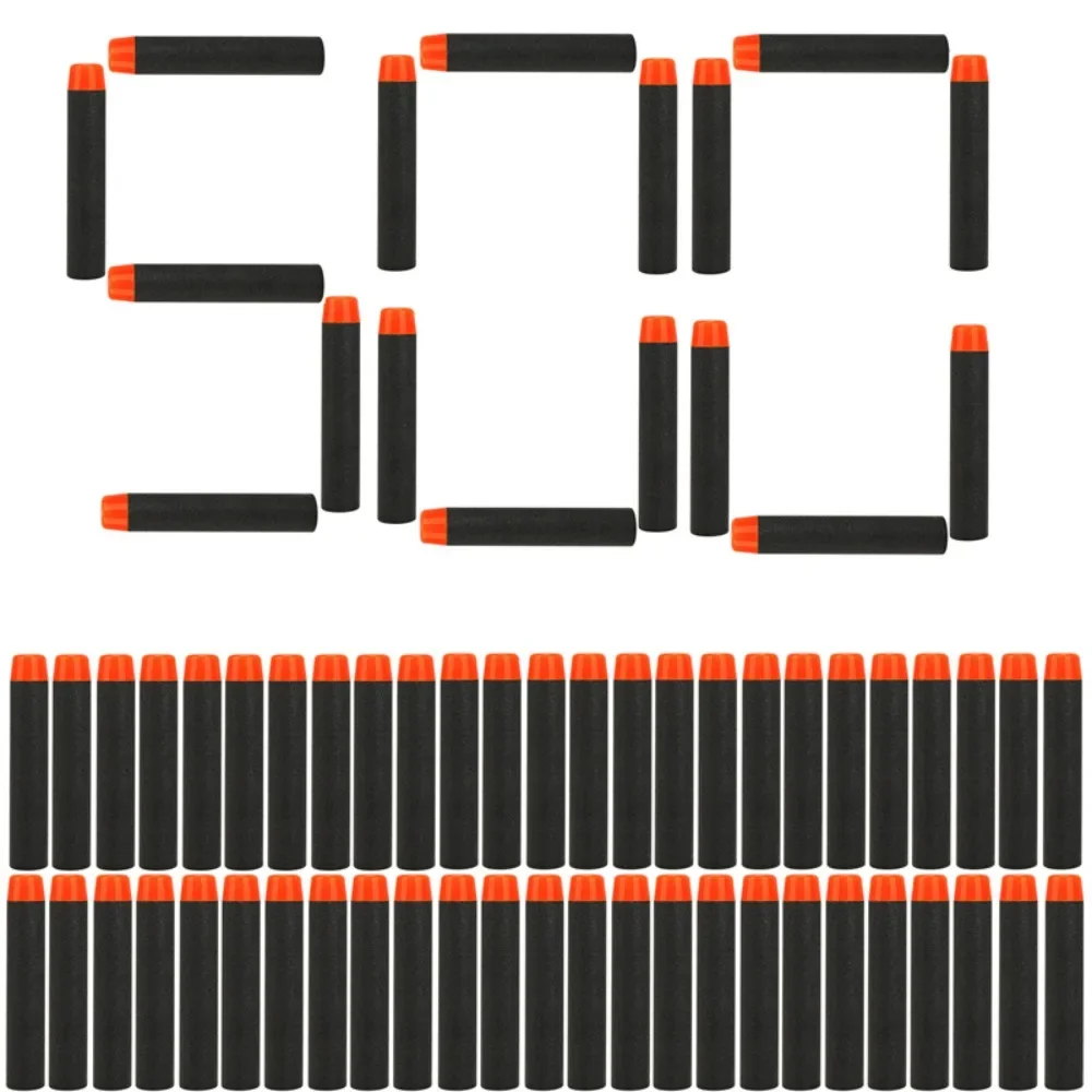 Black-Solid-Round-Head-Bullets-7-2cm-for-Nerf-N-strike-Elite-Series ...