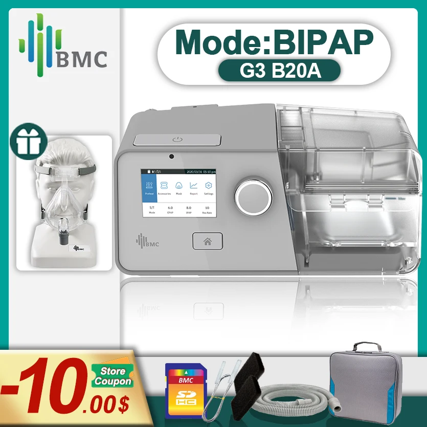 BMC-CPAP-BPAP-RESmart-CPAP-Bi-Level-Device-BIPAP-Snoring-Anti-Snoring ...