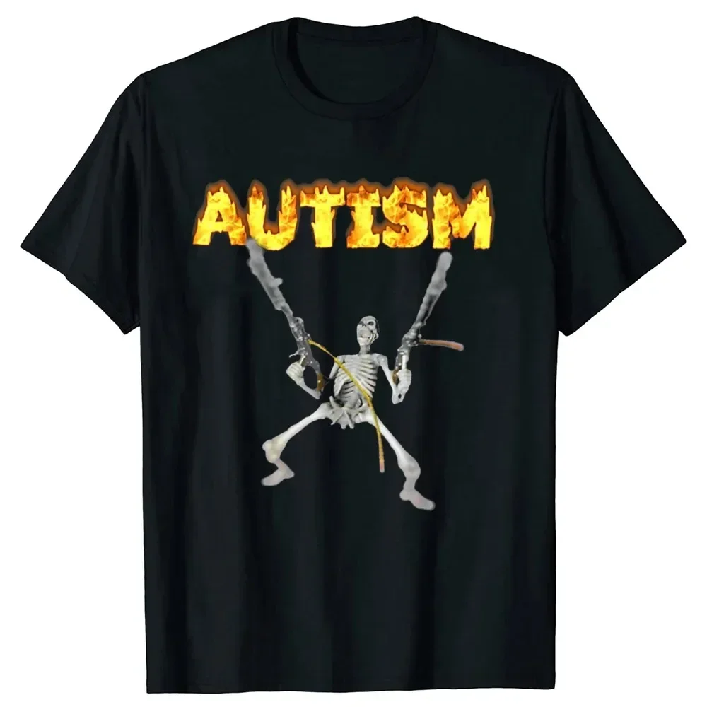 Retro-Autismo-Esqueleto-Engra-ado-T-Shirt-para-Homens-e-Mulheres ...