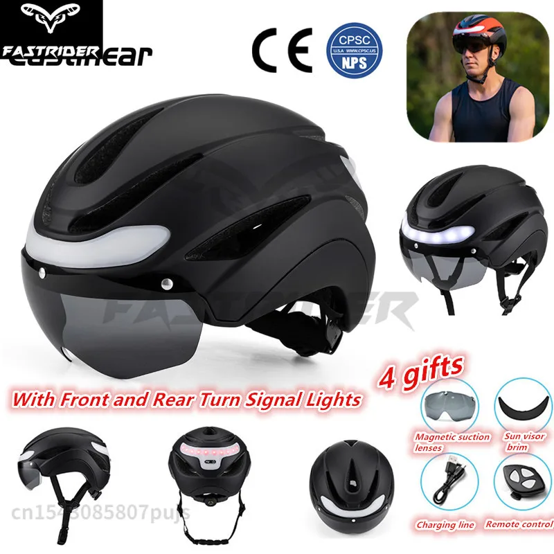 Bicycle-Riding-Helmet-with-Lighting-Warning-Belt-and-Turn-Signal-Lights ...