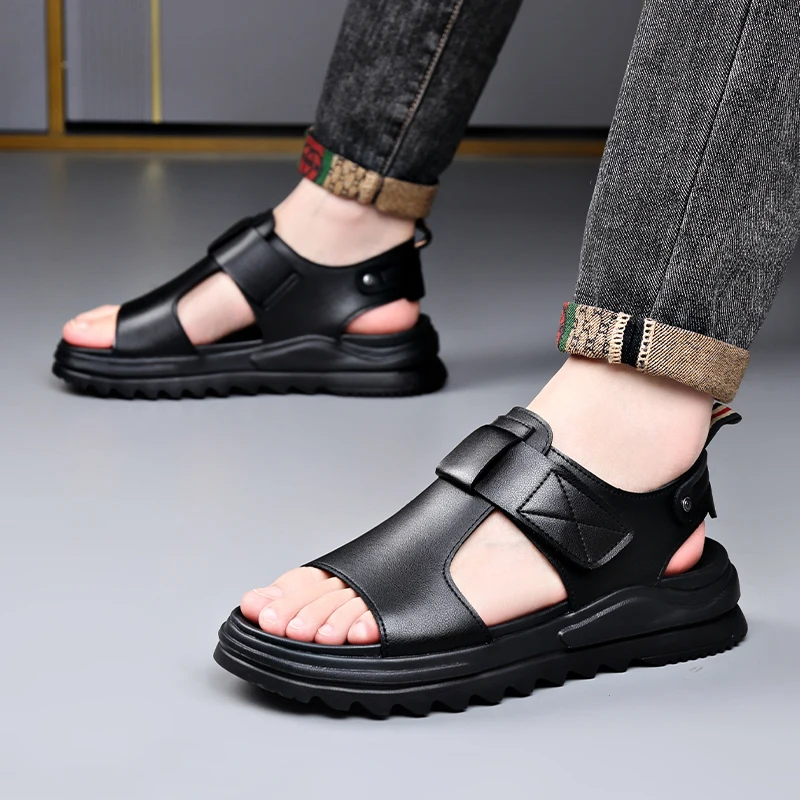 Thick-Soled-Sandals-of-Genuine-for-Men-with-Increased-5C-Height-Wear ...