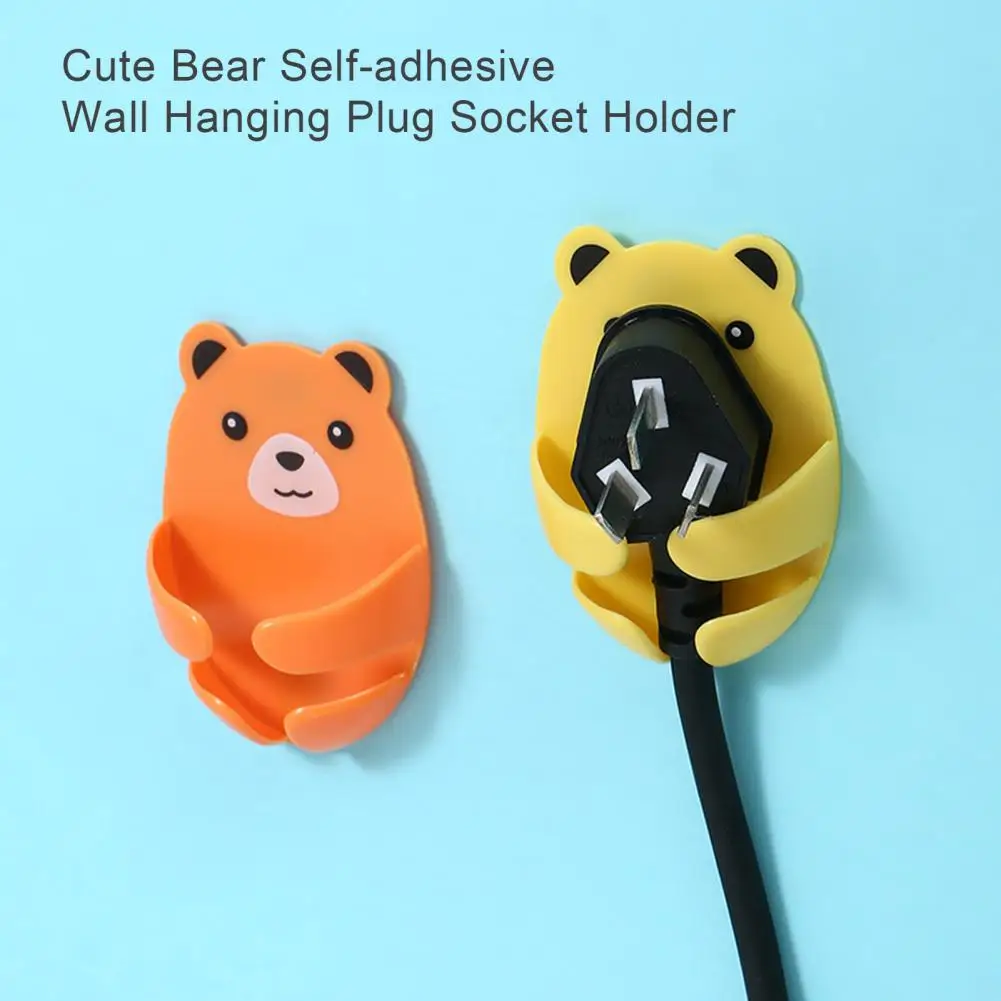 4Pcs Excellent Easy to Install Plug Bracket Punch-free Keep Tidy ...