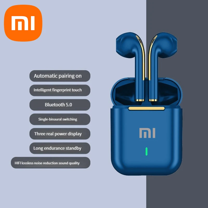 샤오미 오리지널 J18 블루투스 이어폰, 마이크 포함 TWS 무선 헤드폰, 터치 컨트롤, 스포츠 헤드셋, 스테레오 게임용 이어 ...