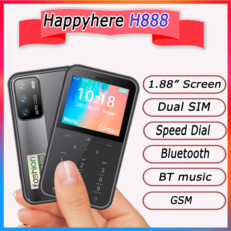 Mini Mobile Phone 2SIM Card BT dialer Blacklist Auto call recorder ...