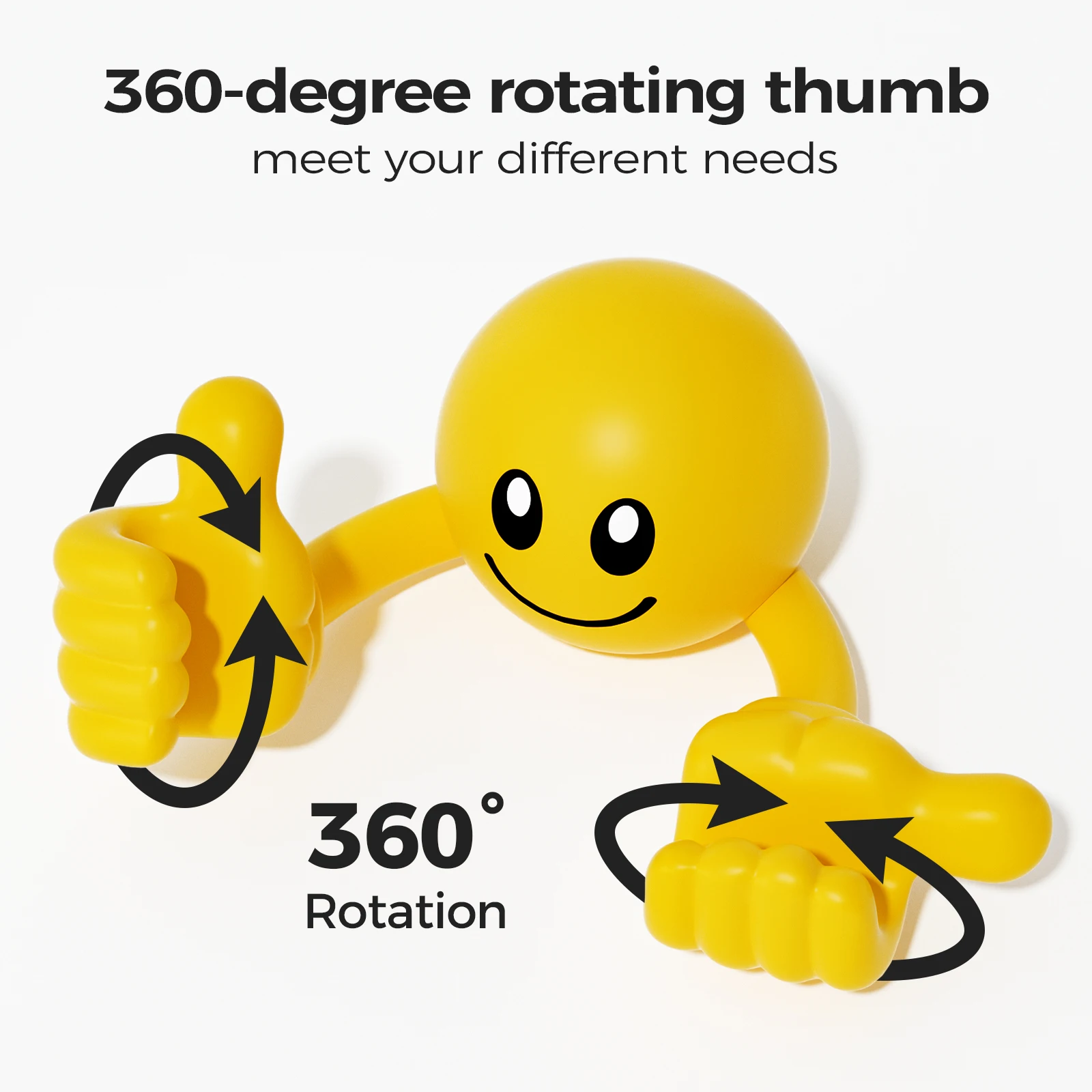 Cartoon Desktop Decor Smiley Rotating Thumb Phone Tablet Stand Creative ...