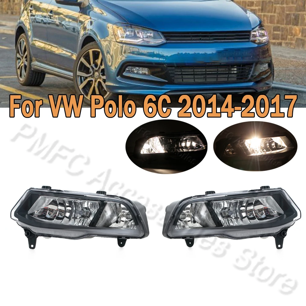 Car-Light-Front-Bumper-Fog-Light-Fog-Lamp-Assembly-For-VW-Polo-6C ...