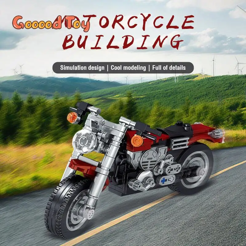1Pcs Motorbike Model Building Blocks Motorcycle Micro Series Vehicle ...