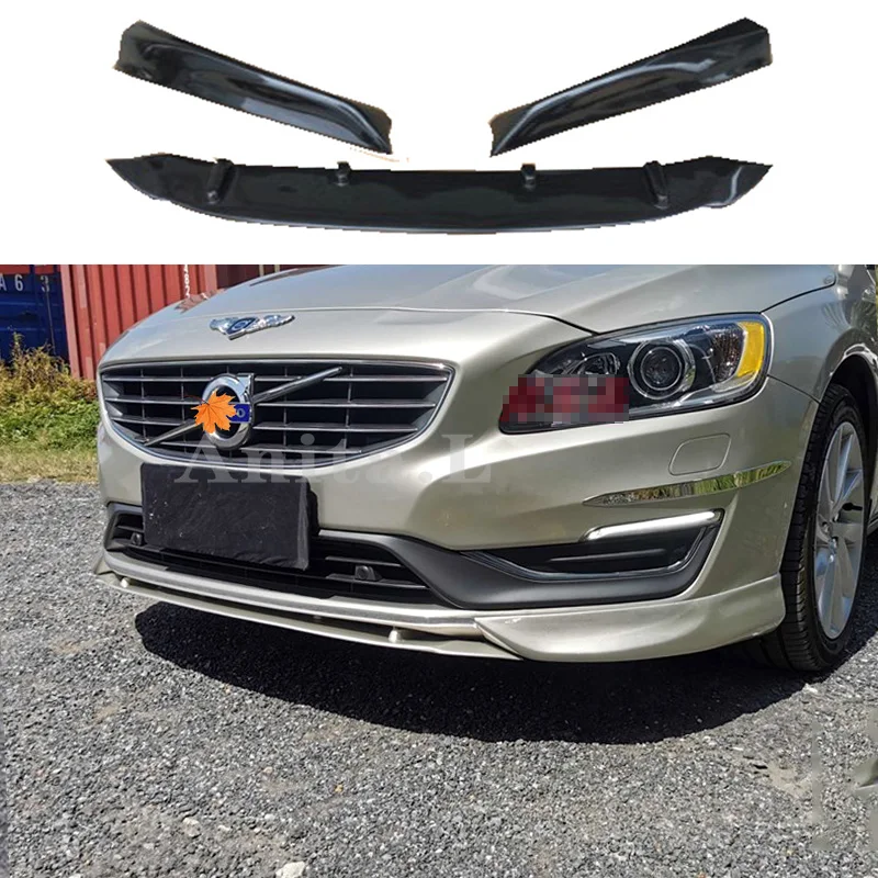 High Quality Abs Material Unpainted Black Carbon Look Bumper Front Lip ...