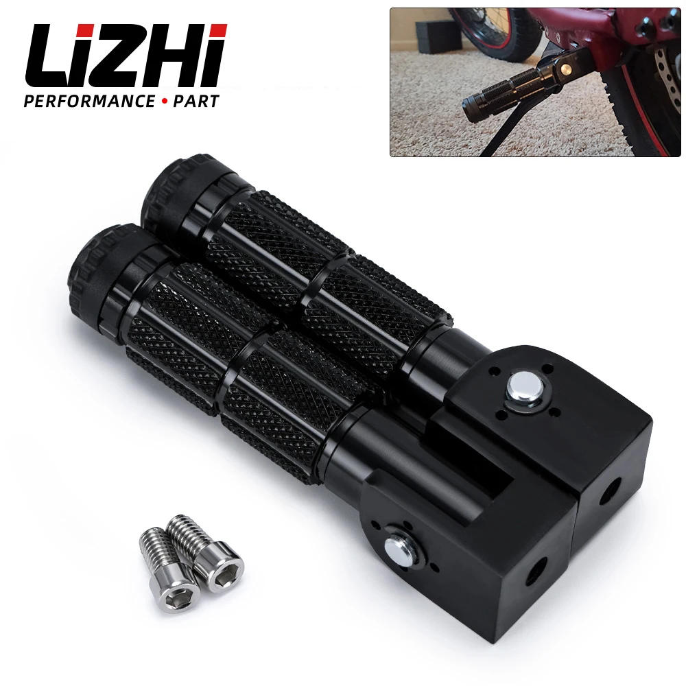 2-Pcs-M8-Universal-Motorcycle-Motor-Bike-Folding-Footrests-Footpegs ...