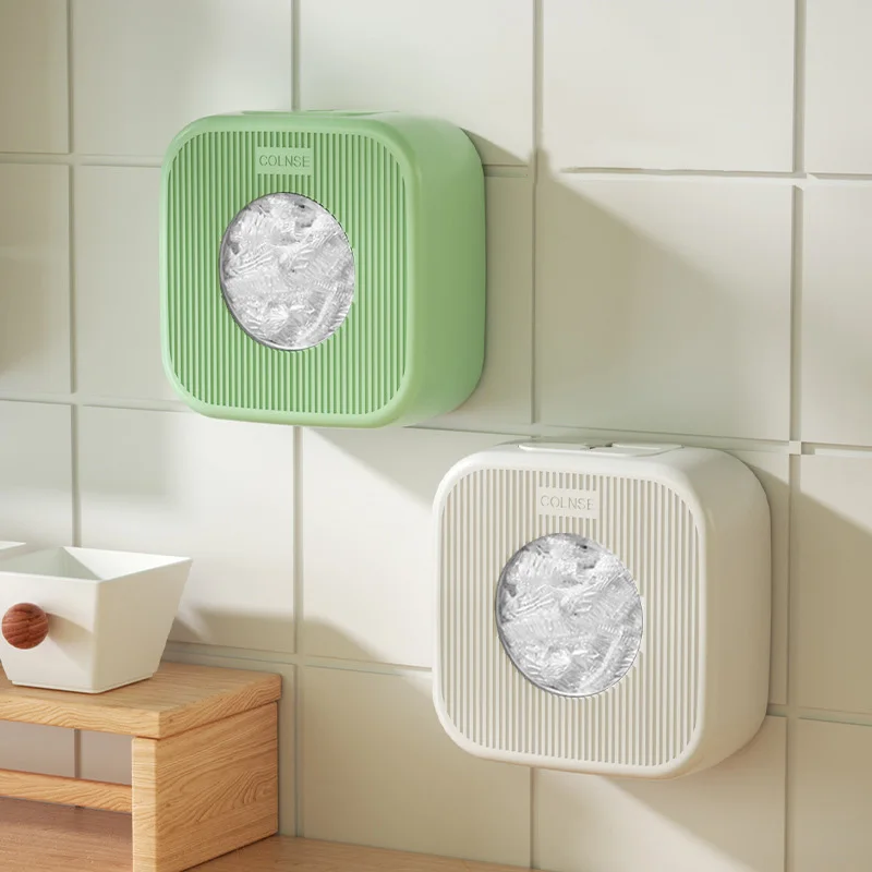 Plastic Wrap Storage Box Cling Film Organization Wall Mounted Dustproof ...