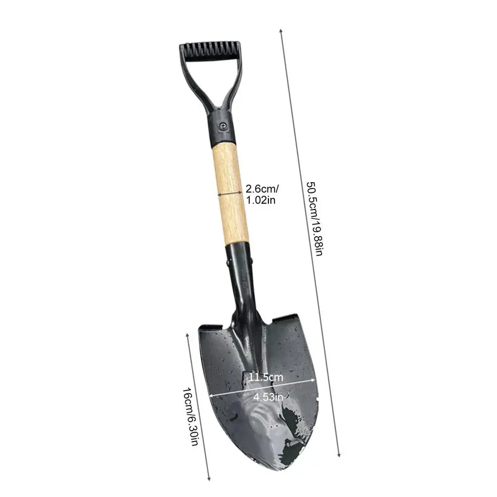 Digging-Shovel-D-Wood-Handle-Anti-skidding-Shovels-Trowel-Rustproof ...