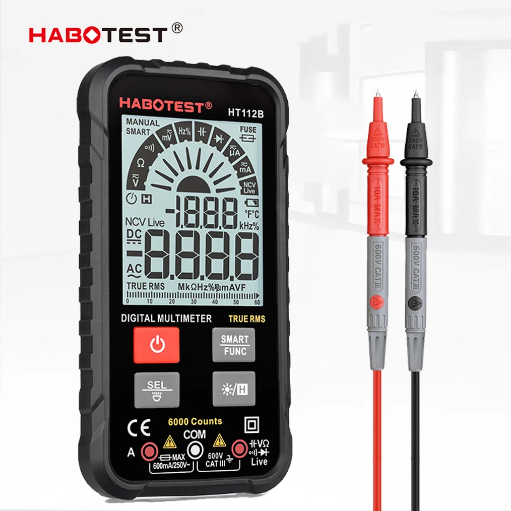 HABOTEST Professional Digital Multimeter Mini Smart Automotive Tester ...