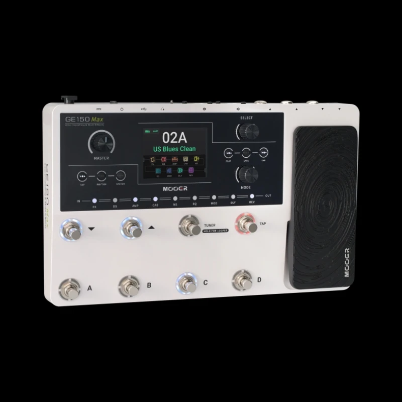 MOOER GE150 MAX Amp Modelling & Multi Effects with 3.5-inch LCD Color ...