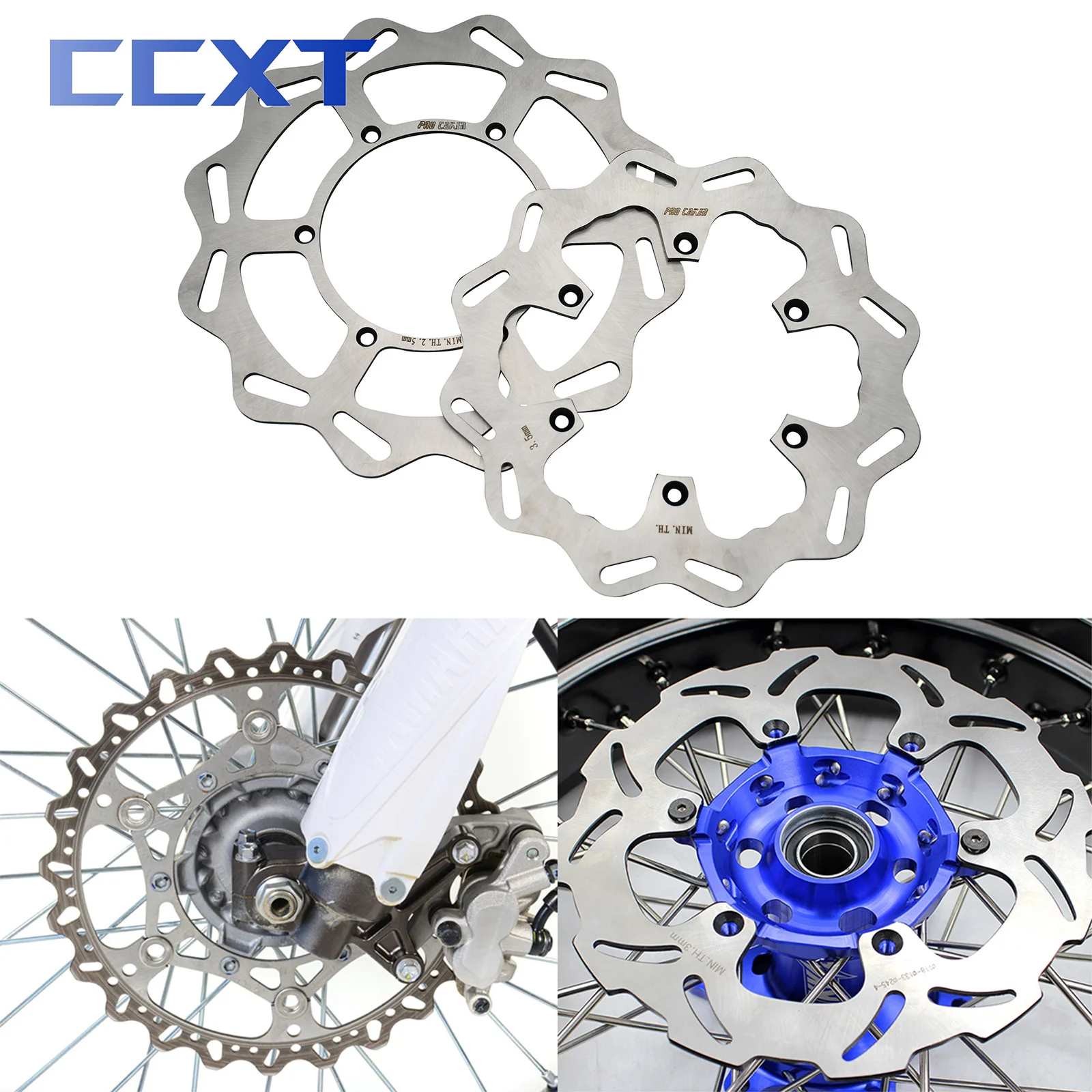 Motorcycle 270mm 245mm Front Rear Brake Disc Rotor For Yamaha YZ250F ...