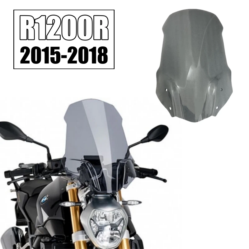 For-BMW-R1200R-R1200-1200-R-2015-2018-Motorcycle-Windshield-Windscreen ...