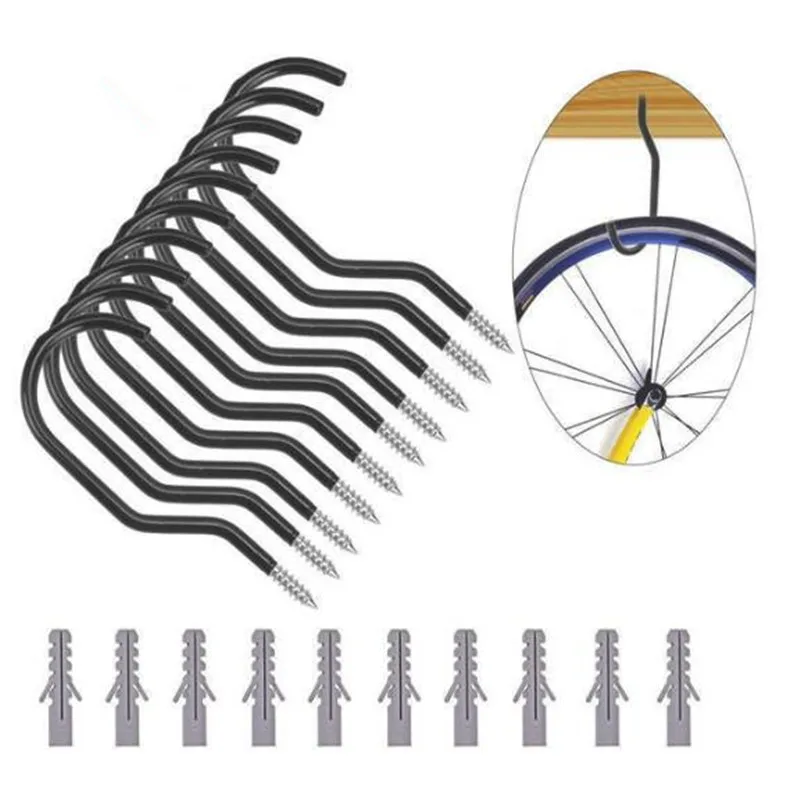 2Pcs-Bike-Wall-Stand-Holder-Large-Road-Bicycle-Storage-Hooks-Wall-Mount ...