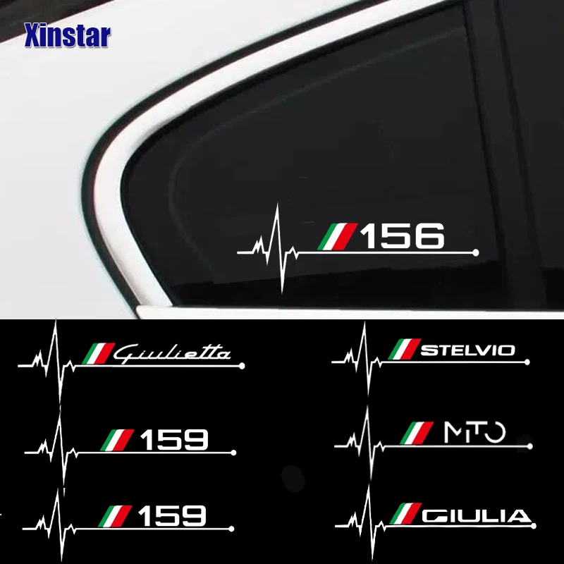 2Pcs-Car-Vinyl-Sport-Stickers-Decals-For-Alfa-Romeo-Sportiva-Giulia ...