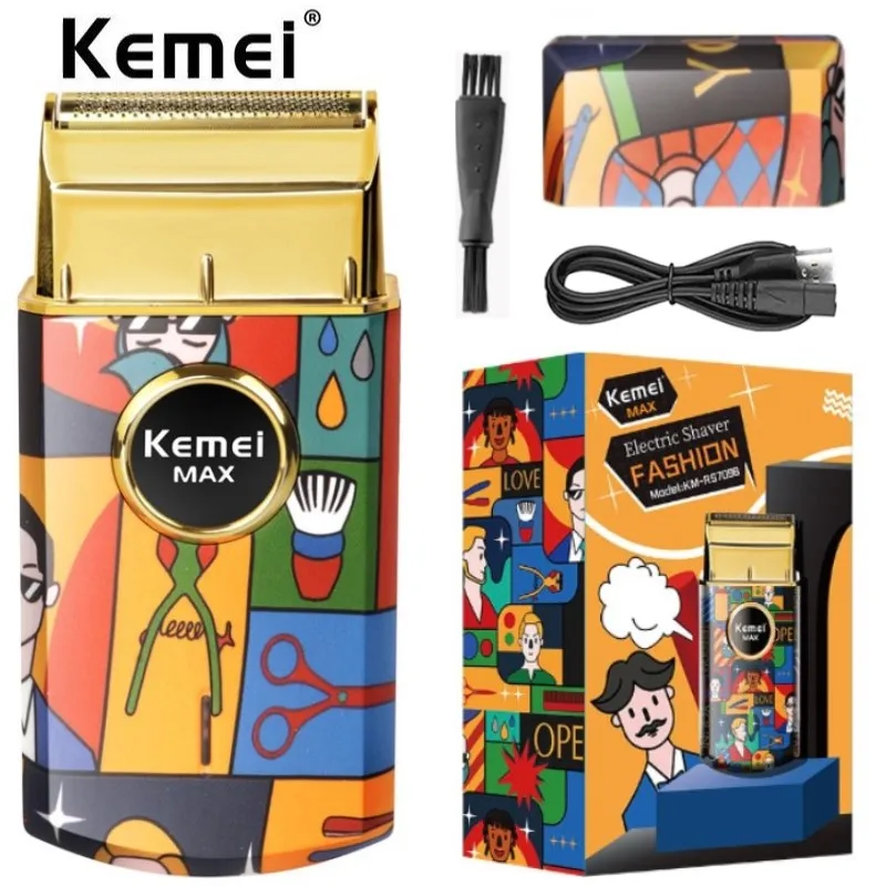 Kemei Uno Cordless Single Foil Shaver StyleCraft Graffiti Professional ...