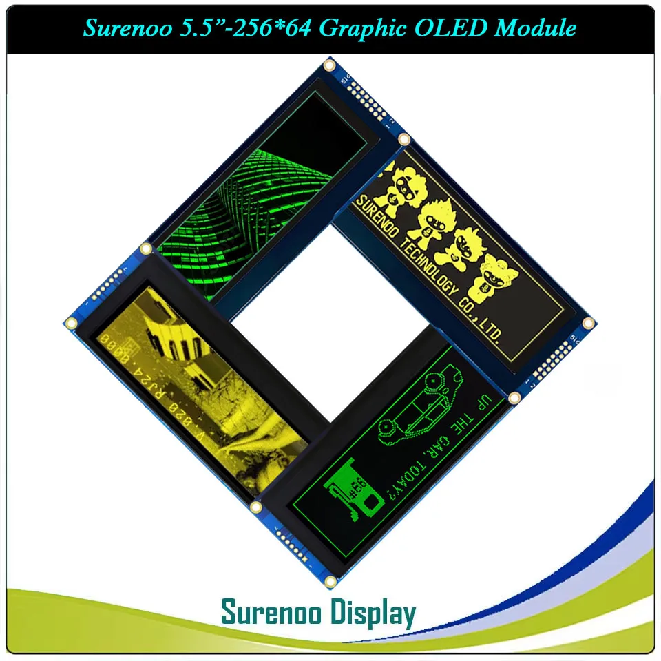 Real-OLED-Display-5-5-256-64-25664-Graphic-LCD-Module-Display-Screen ...
