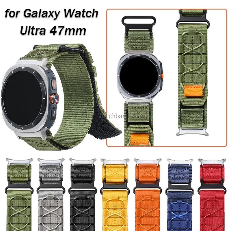 for-Galaxy-Watch-Ultra-47mm-Smart-Watch-Strap-Soft-Nylon-Loop-WatchBand ...