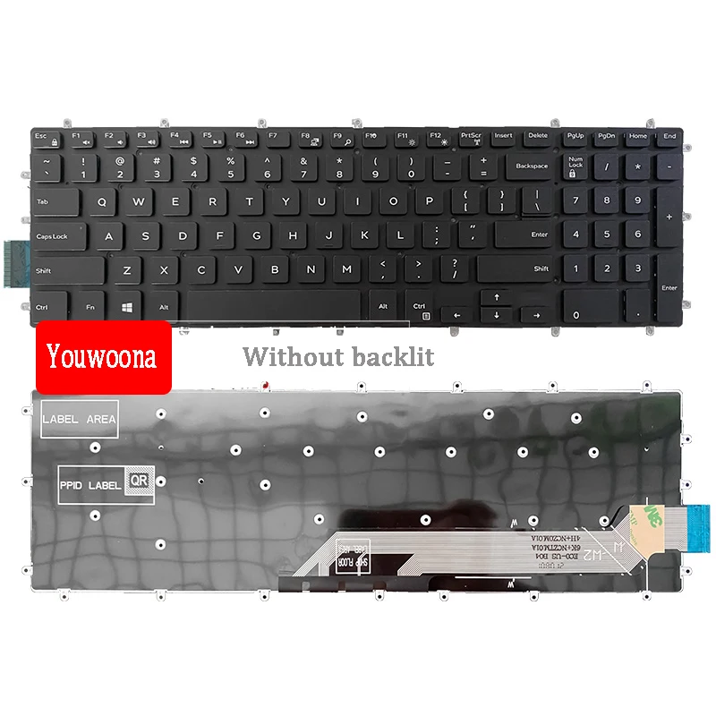 New Original Laptop Keyboard For For Dell Latitude 3500 3590 Without ...