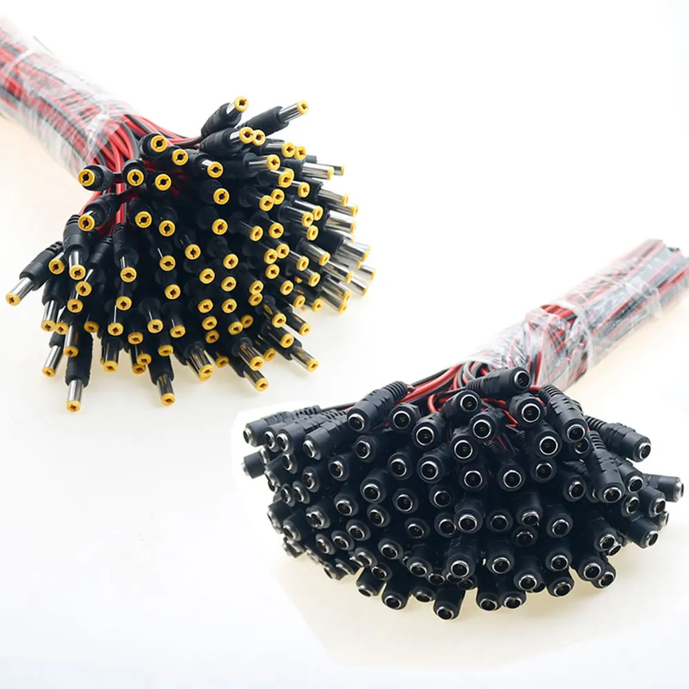 10-20-30-50PCS-12V-Dc-Connectors-Male-Female-Jack-Cable-Wire-Line ...