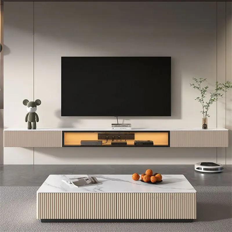 Suspended Tv Console Design: How This Nordic Slate TV Stand Transformed ...