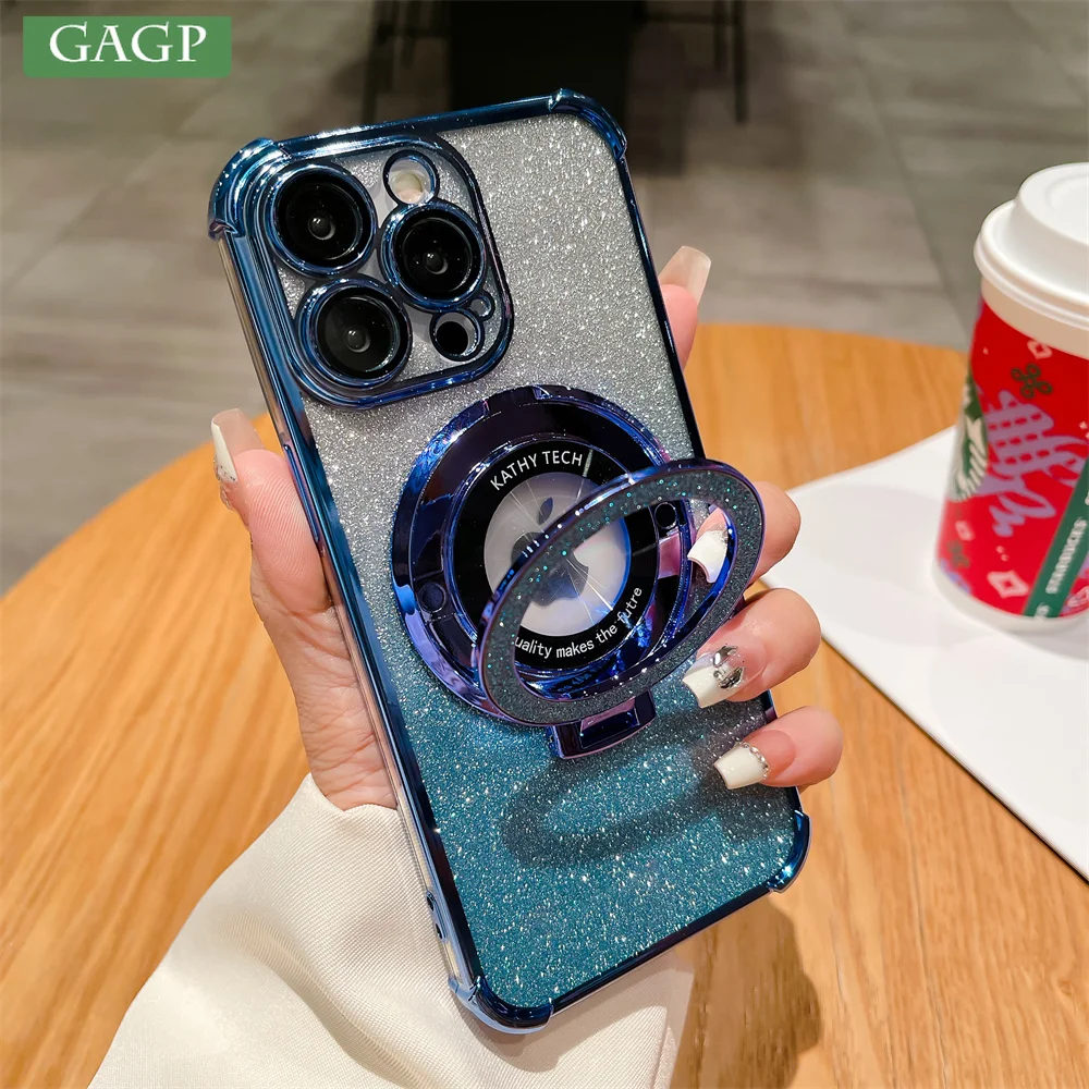 Luxury-Bling-Glitter-Electroplate-Ring-Holder-Phone-Case-For-iPhone-15 ...