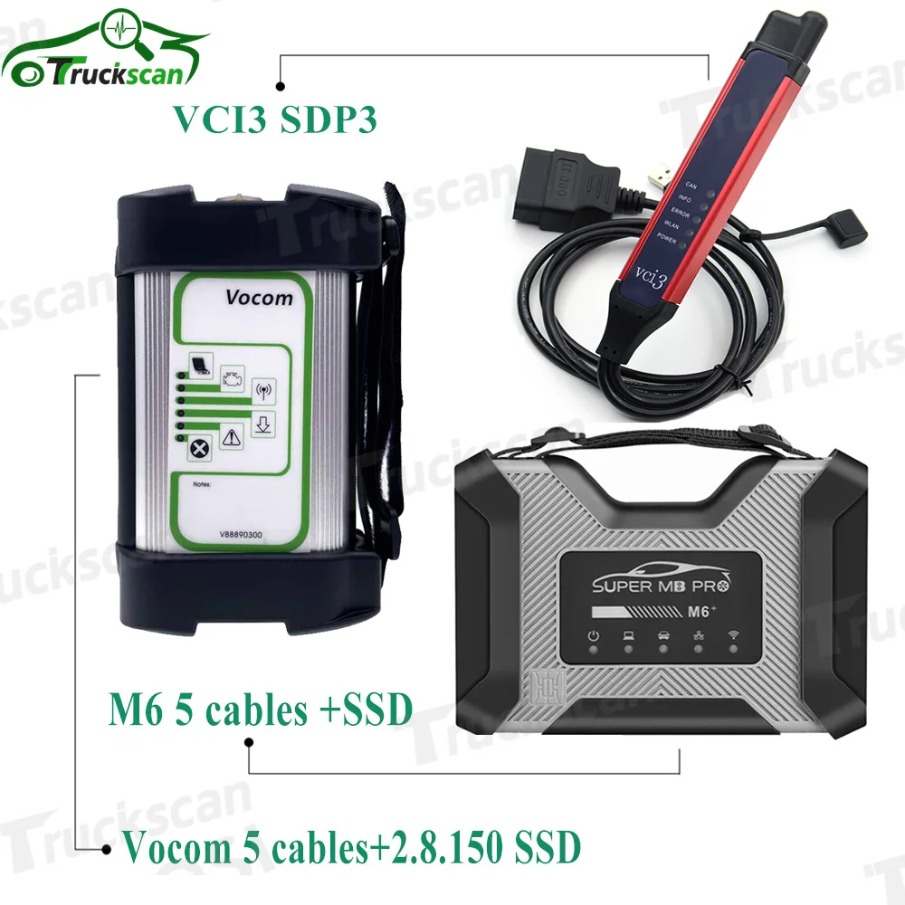 M6 Super MB PRO 3 en 1 con SSD para volvo Vocom 88890300, interfaz 2,8 ...