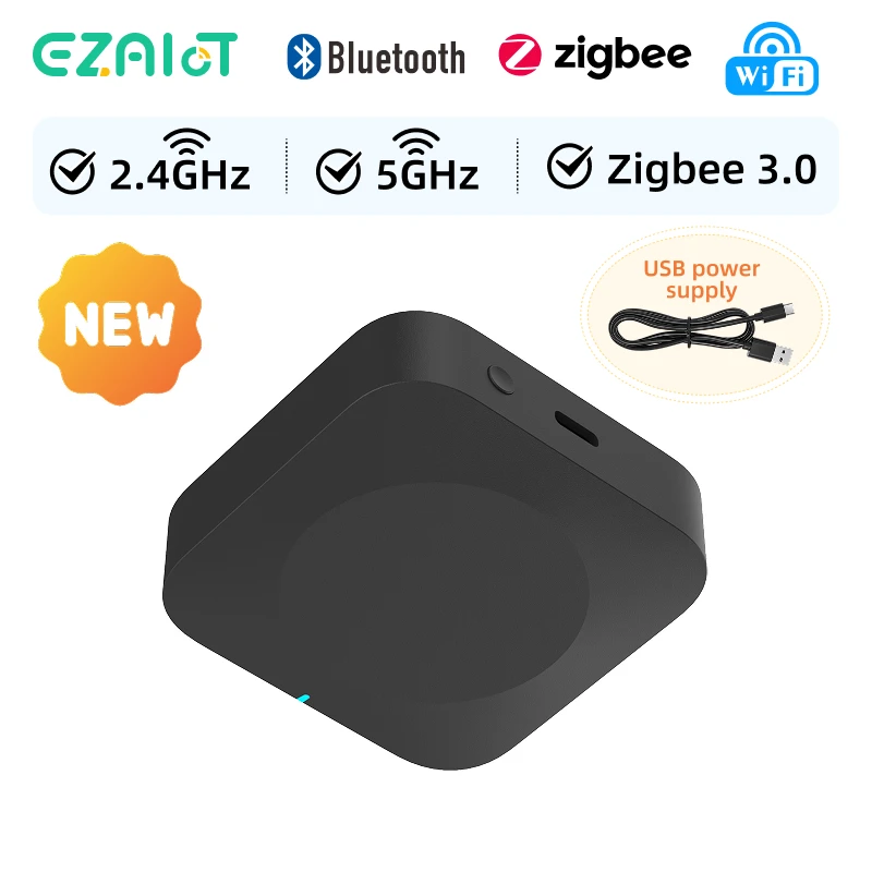 Tuya Multimode Gateway Dual-Band 2.4G 5G WiFi Zigbee BLE Sigmesh Hub ...