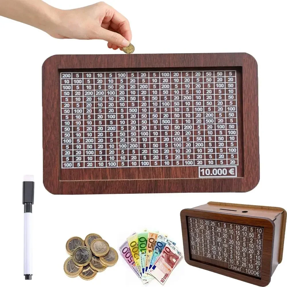 1000-3000-5000-10000-Euro-Money-Box-Wooden-Piggy-Bank-with-Reusable ...